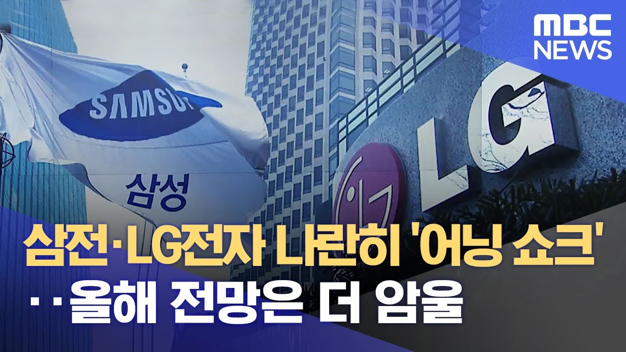 삼전·LG전자 나란히 '어닝 쇼크'‥올해 전망은 더 암울 (2023.01.06/뉴스데스크/MBC) - YouTube