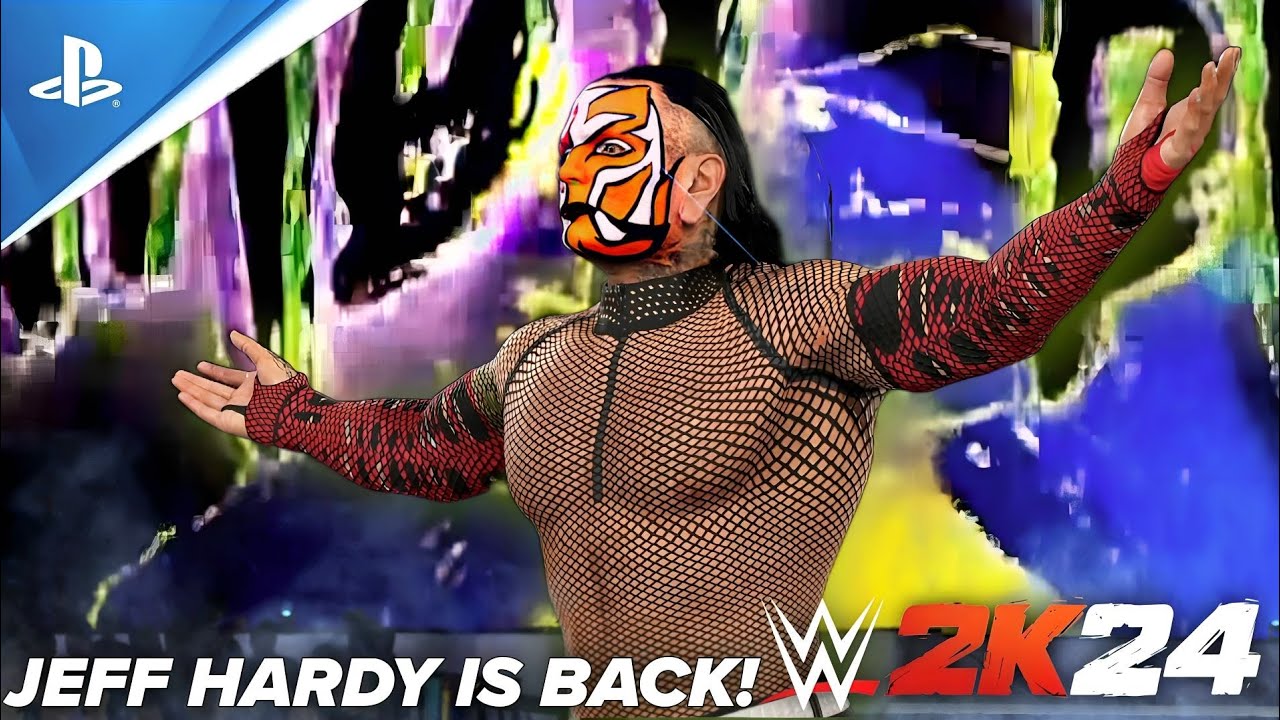 WWE 2K24 Jeff Hardy w/ Theme & Graphics Pack | New WWE 2K24 Mods - YouTube