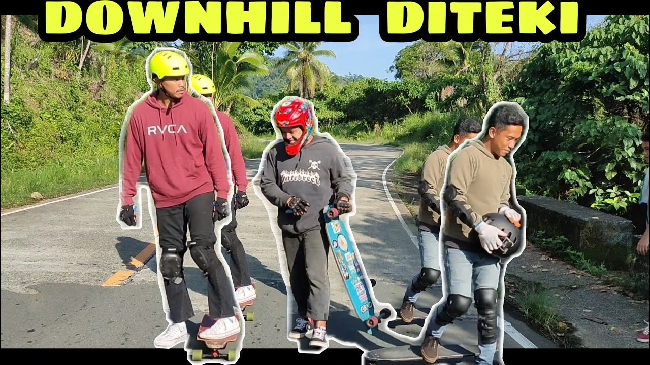 DOWNHILL SKATEBOADING AT DITEKI || First time || OFF THE CLIFF TV - YouTube