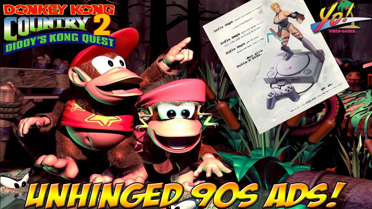 The 90s Video Game Ads were Unhinged! Donkey Kong Country 2 Part 2 ...
