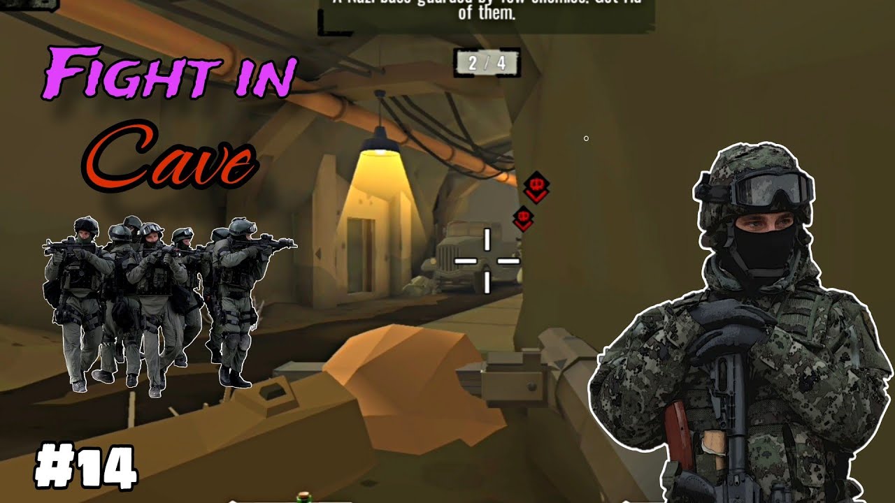 FIGHT IN CAVE | PART 14 | WORLD WAR POLYGON WWII GAME PLAY WALKTHROUGH ...