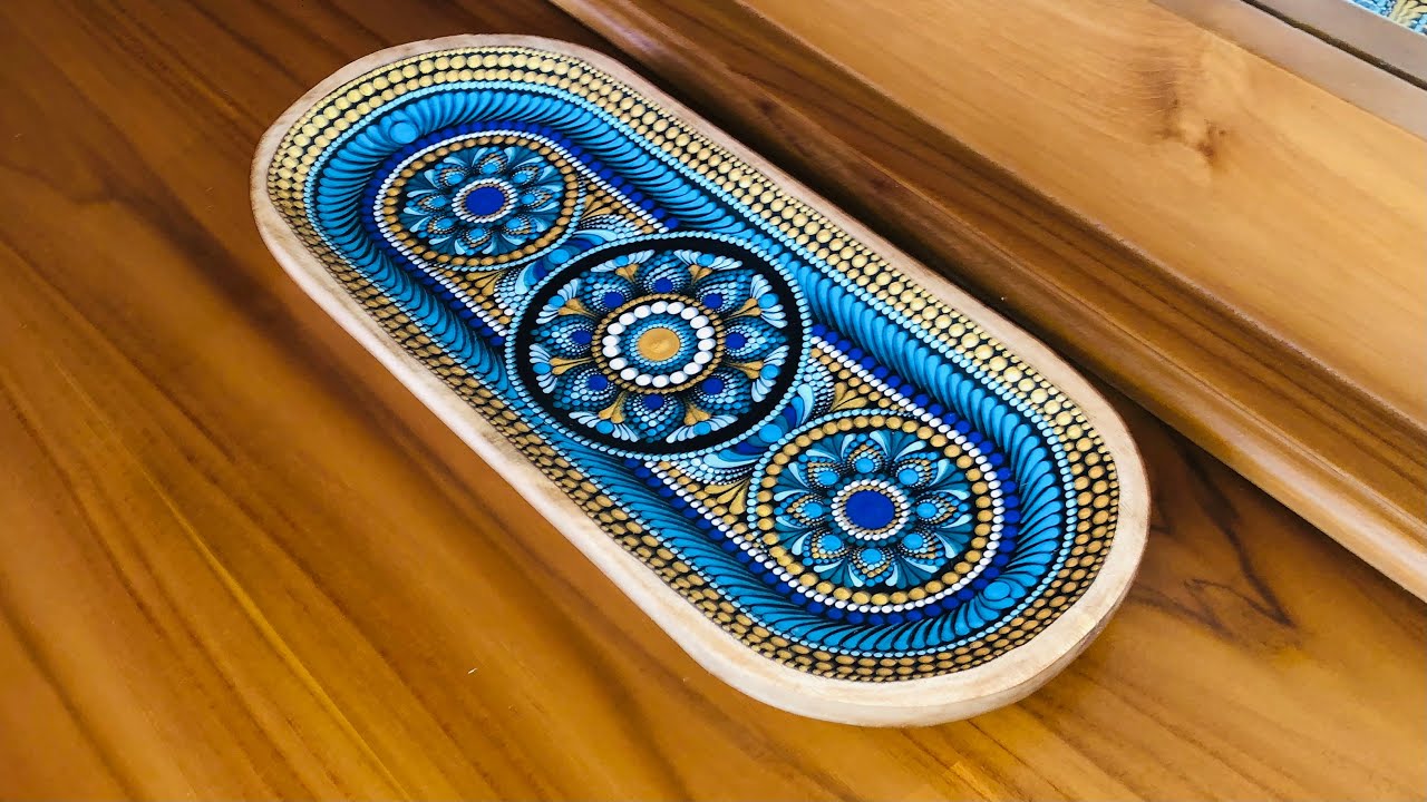 How To Dot Paint A Wooden Tray Mandala Dot Art acrylic mandalaart how-to-dot-paint-a-wooden-tray-mandala-dot-art-acrylic-mandalaart