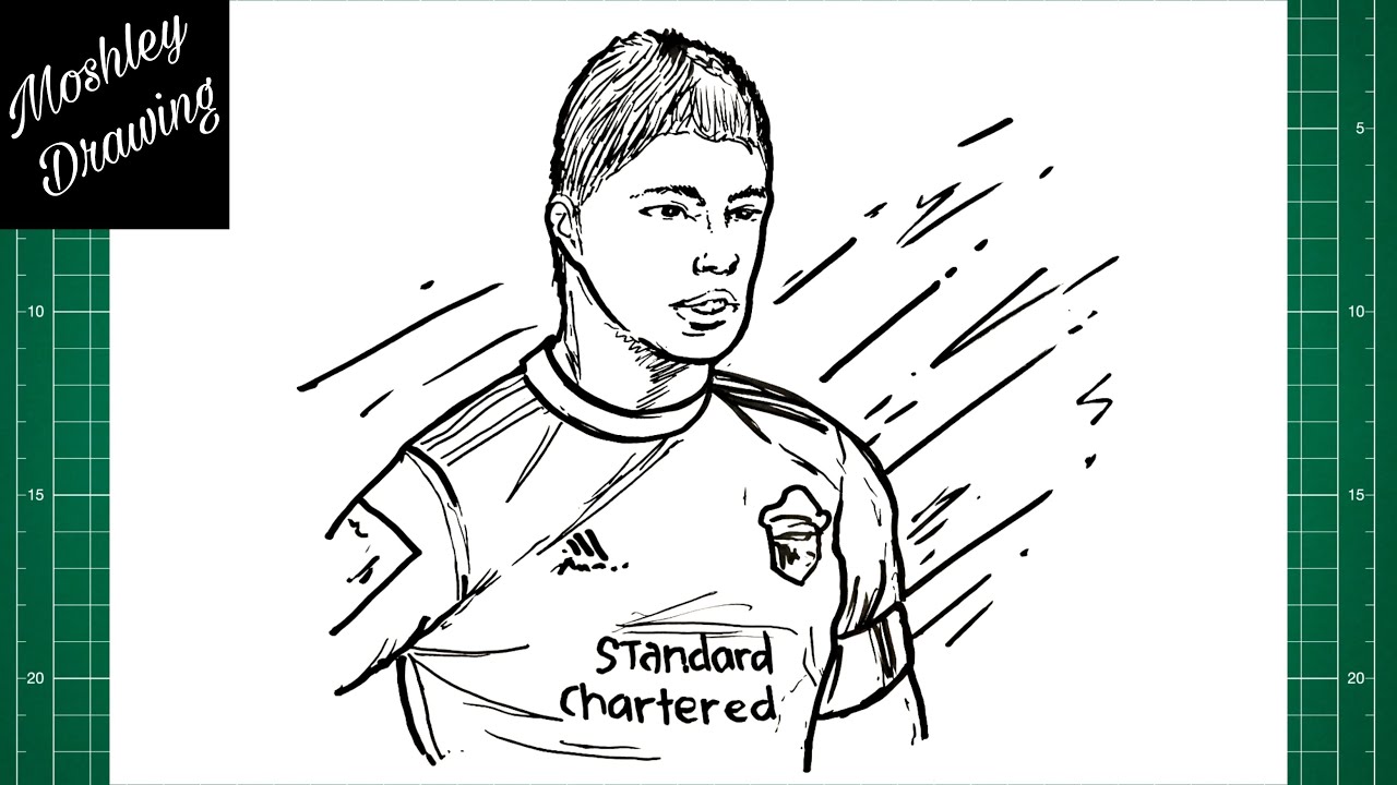 How to Draw Luis Suarez Step by Step - YouTube