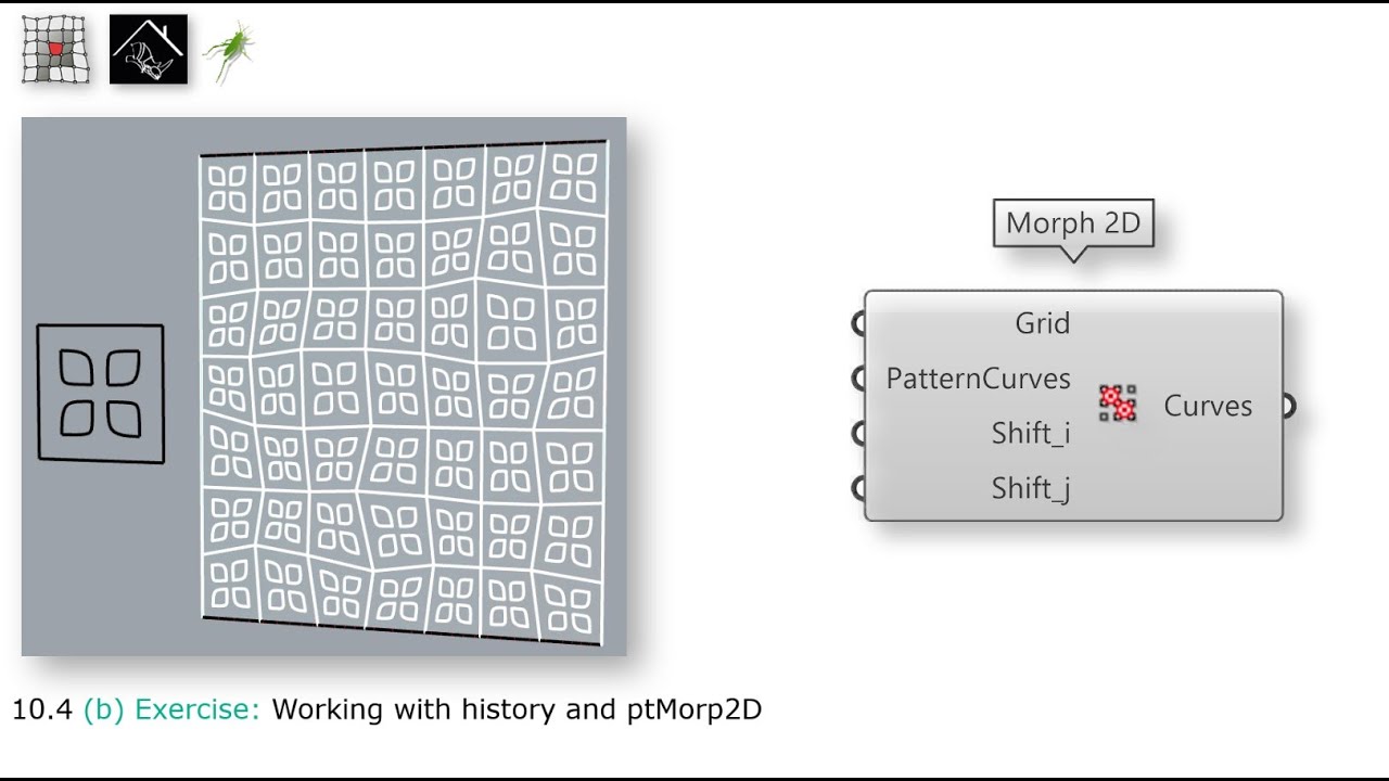 Paneling Tools for Grasshopper: The ptMorph2D component - YouTube