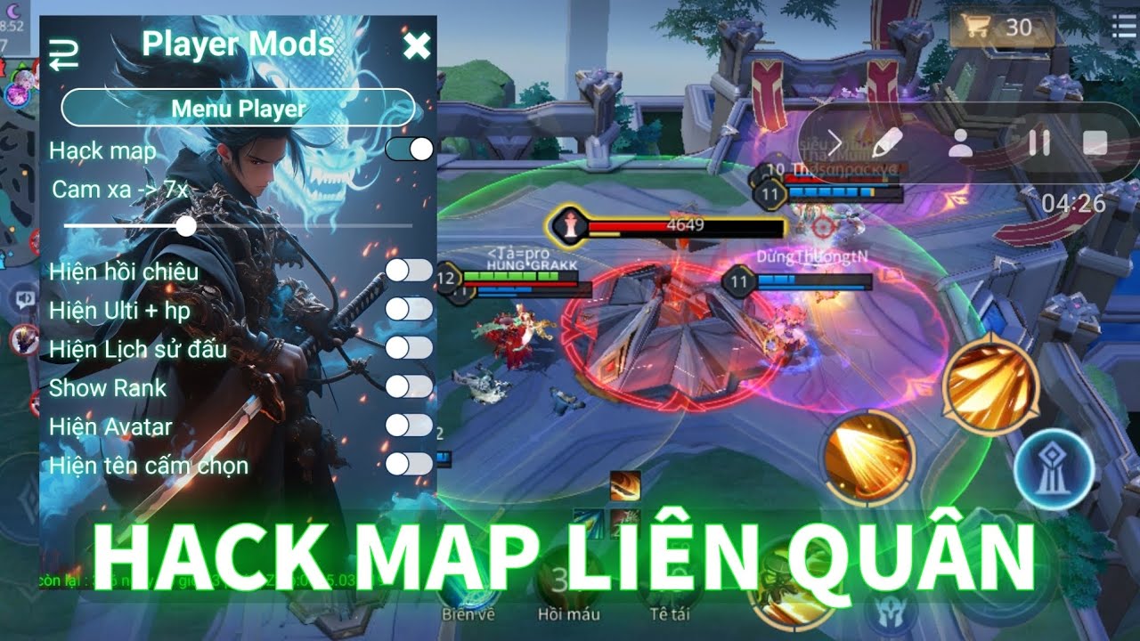 HACK MAP LIÊN QUÂN MÙA 30 MỚI NHẤT , HACK MAP , CAM XA , DUY HACKER ...