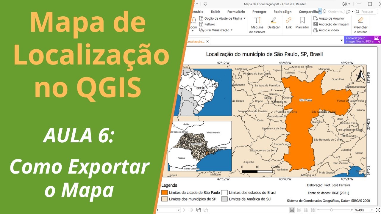 Como Fazer um Mapa de Localização no QGIS [Aula 6]: Como Exportar o ...