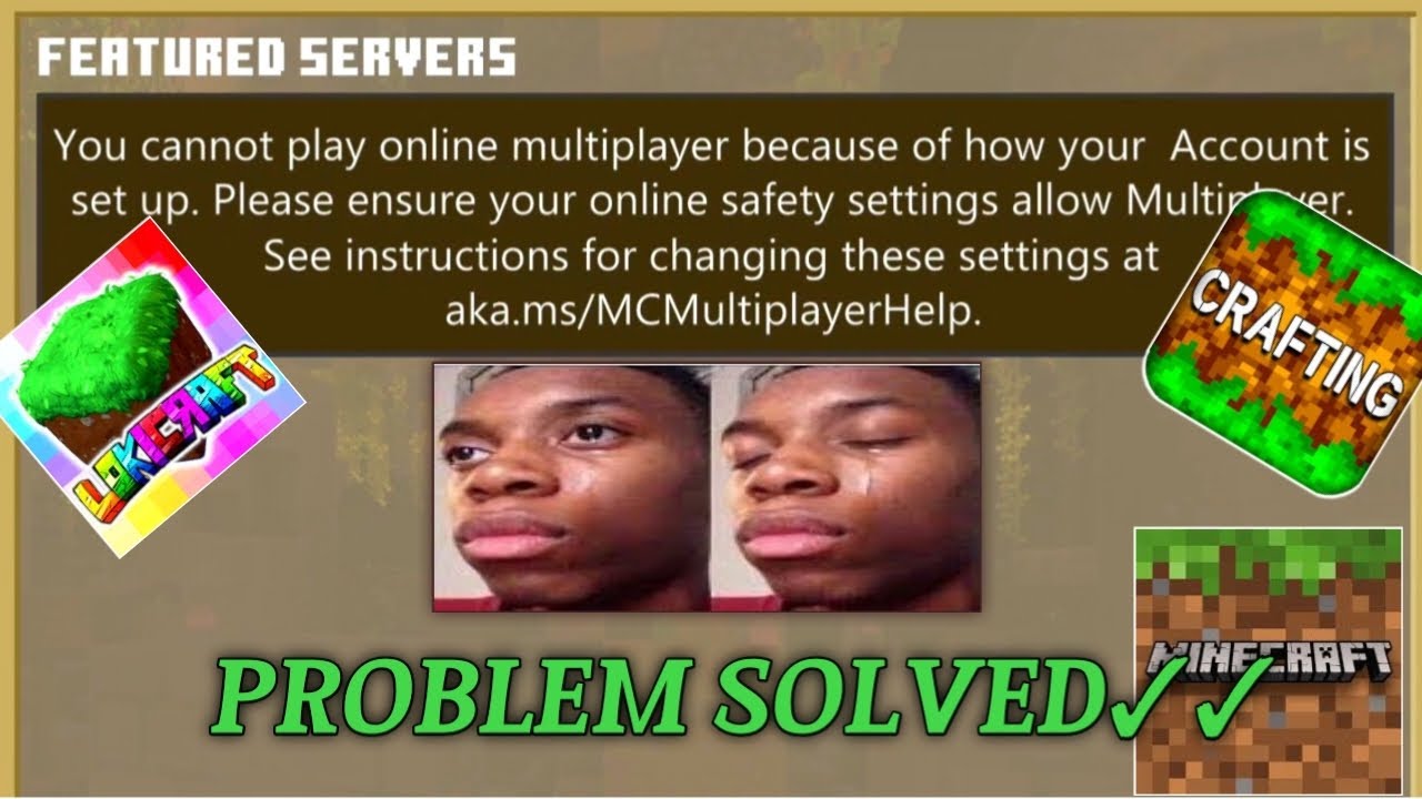How to Fix (cannot play Server/Multiplayer) Problem in Crafting and building/Minecraft/Lokicraft ...