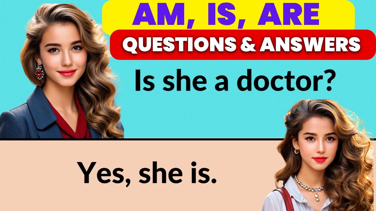 Am, Is, Are - Questions & Answers Learn English Grammar - YouTube