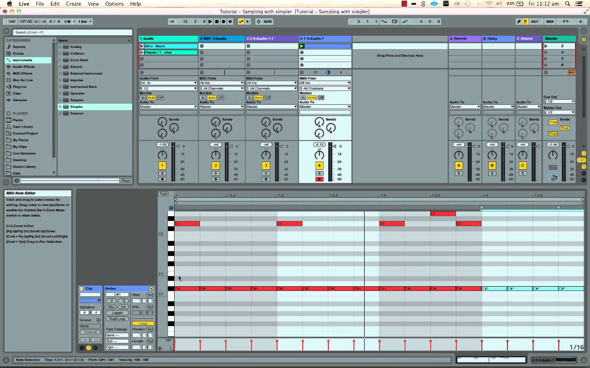 18 ABLETON TUTORIALS Sampling with Simpler Slicing mode - YouTube