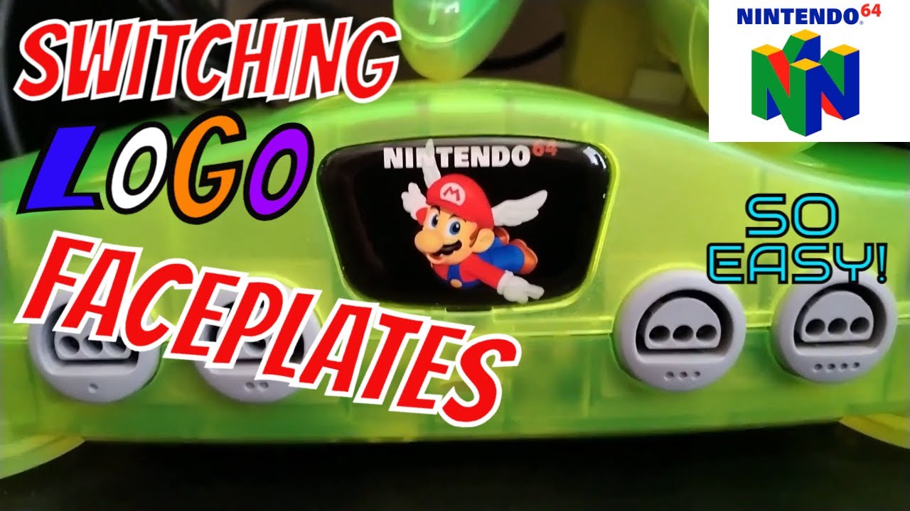 🟡Replacing the Nintendo 64 Logo Faceplate on my Extreme green shell! 🍄 ...
