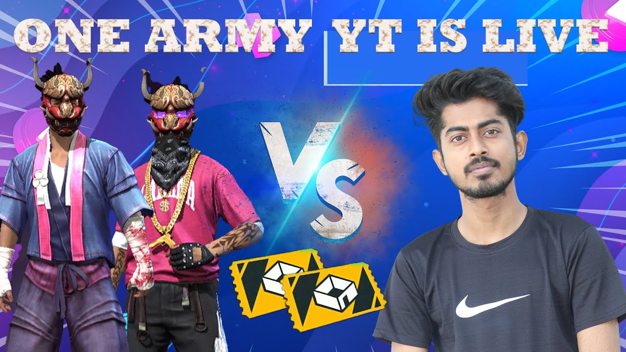 Free Fire Live Custom Challenge 1 v2 Unlimited Custom By One Army YT ...