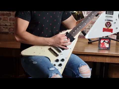 James Hetfield Electra Flying V replica by Krupi Guitars Demo