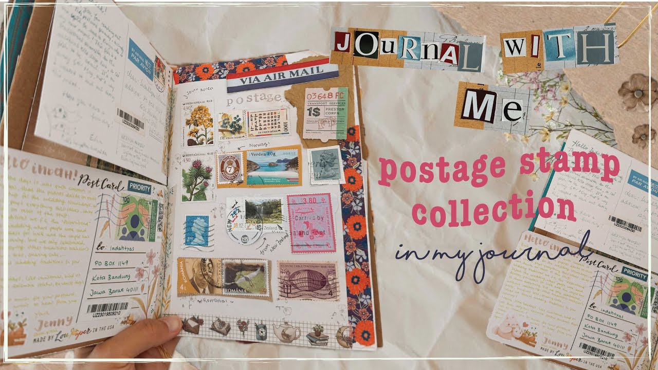 Postage Stamp Spread - Junk Journal with Me - 15 Minutes Creative ...