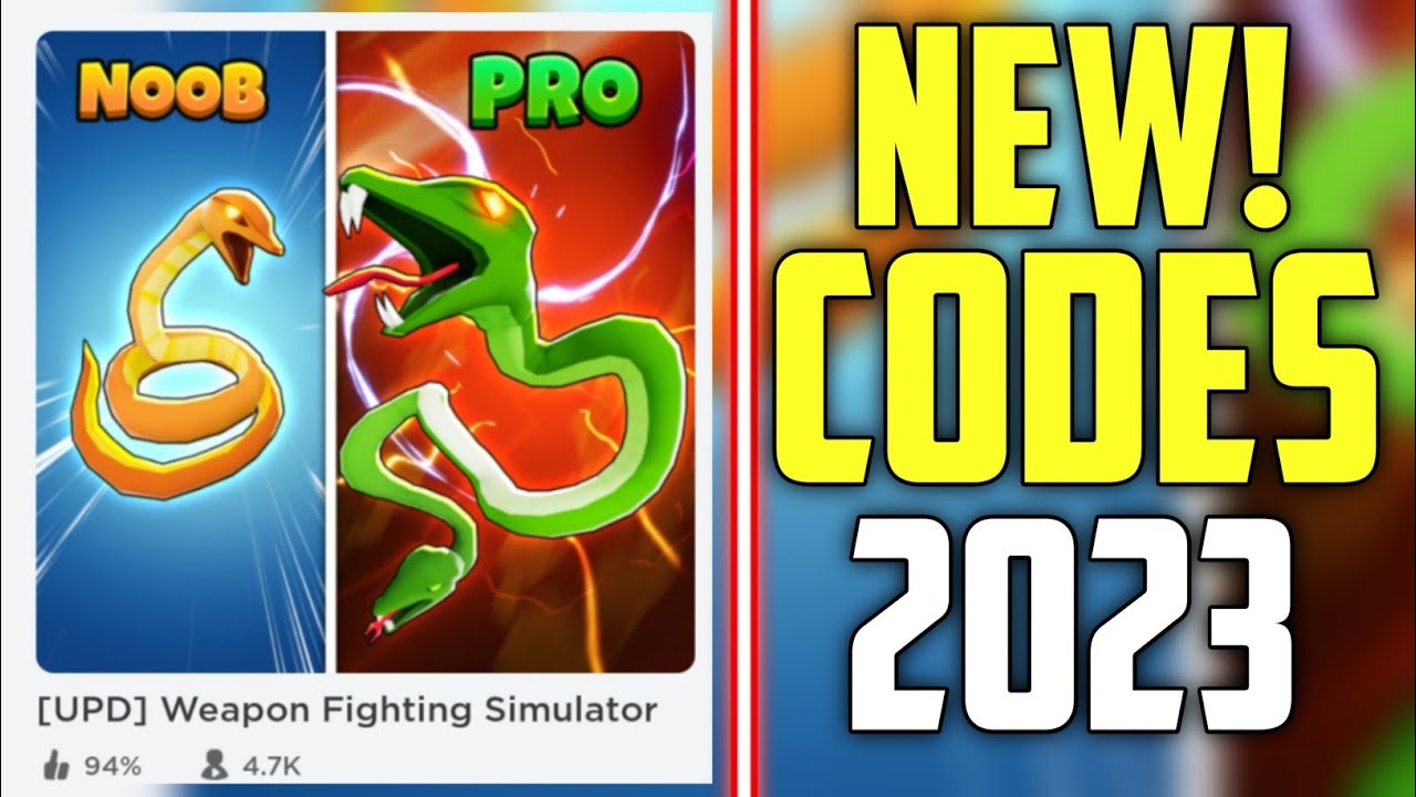 HURRY! - NEW WEAPON FIGHTING SIMULATOR CODES 2023! (UPDATE) - YouTube