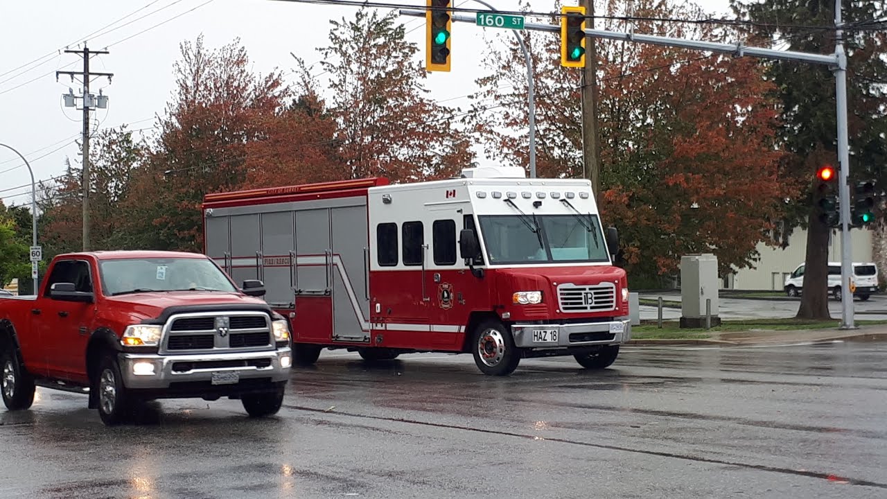 [FIRST FOOTAGE] Surrey Fire NEW Hazmat 18 - YouTube