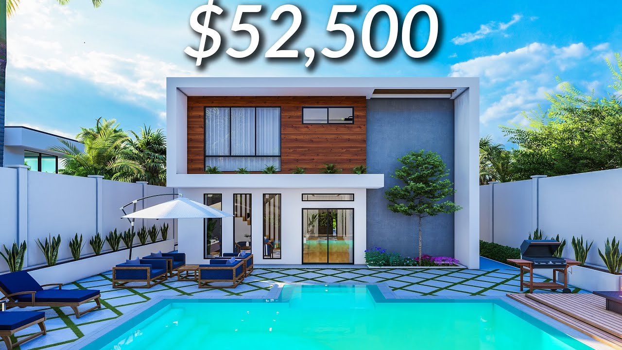 (11x13 Meters) Modern House Design | 3 Bedrooms House Tour - YouTube