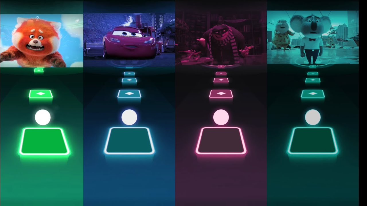 TURNING RED VS PIXAR CARS VS DESPICABLE ME 4 VS SING 2 - YouTube