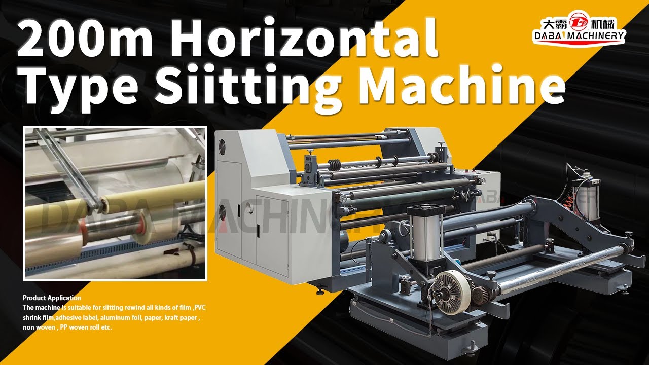 1300mm Bopp plastic film roll horizontal slitting and rewinding machine - YouTube