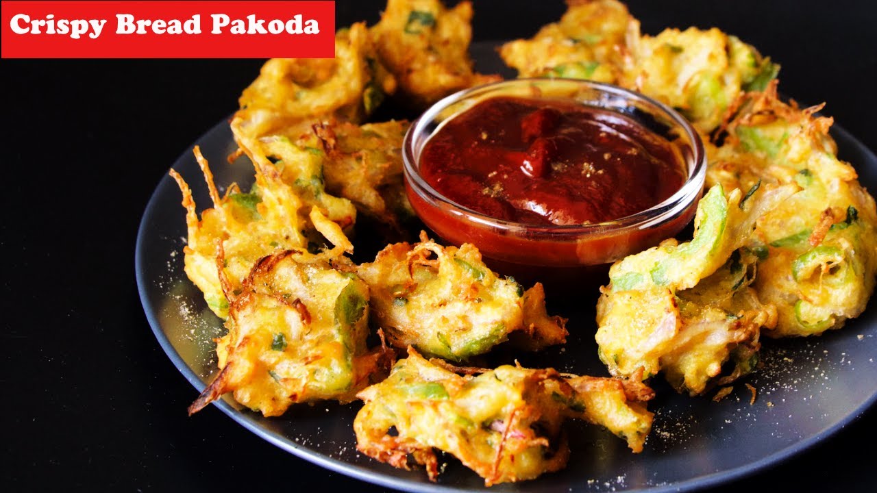 Crispy Tasty Bread Pakoda, Bread Snacks Recipe, Vegetable Snacks ...