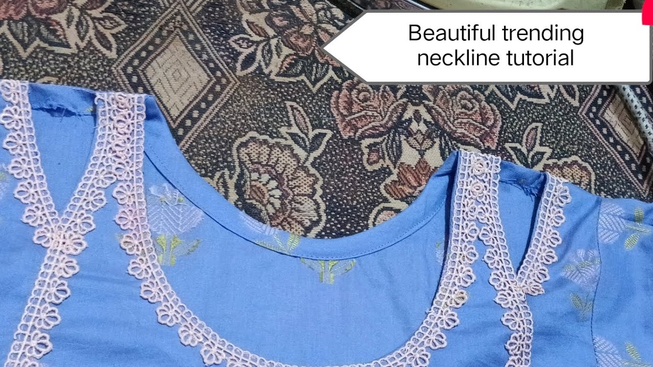 trending summer neckline full tutorial vedio - YouTube