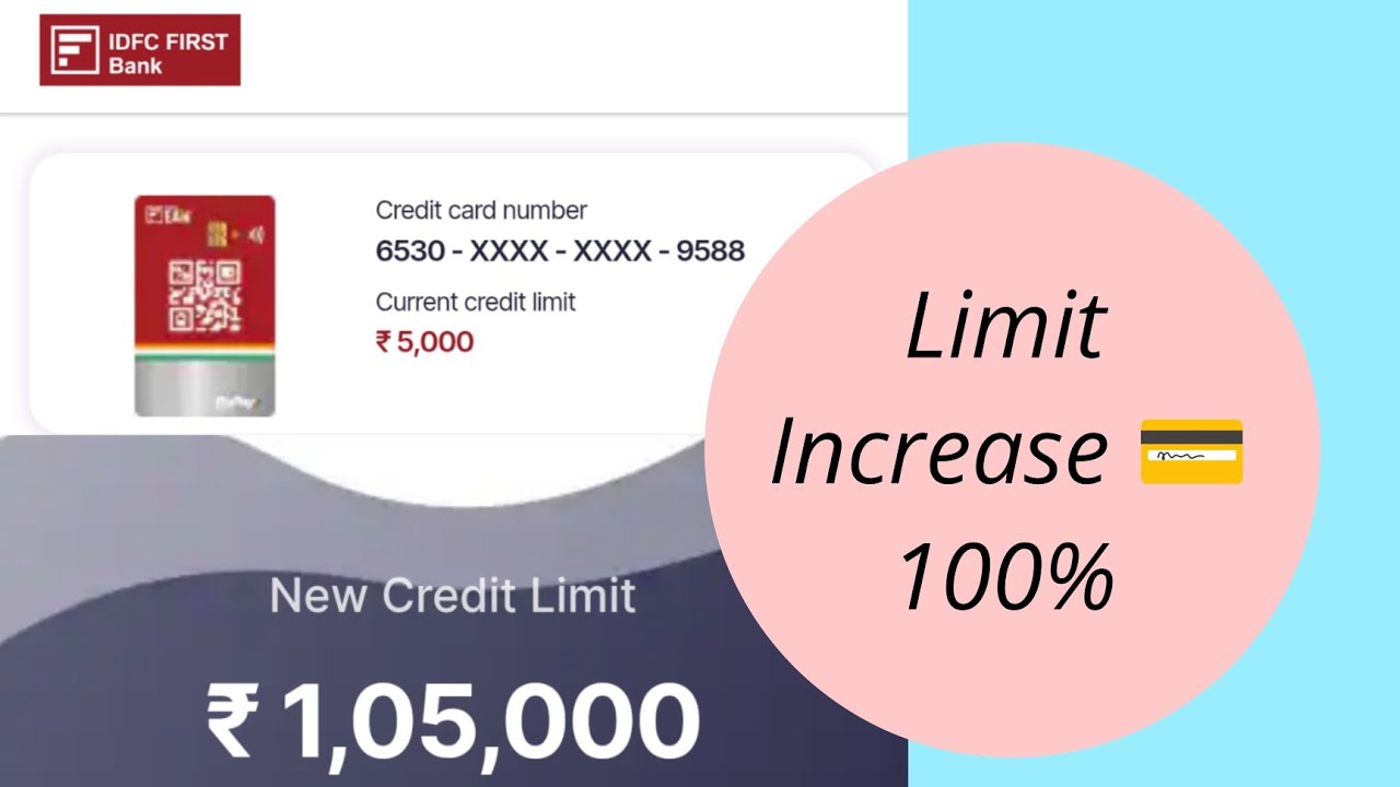How to increase limit of idfc first bank credit card || IDFC first earn ...