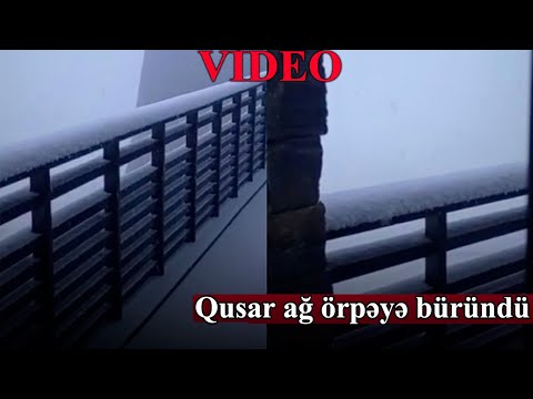 Qusar ağ örpəyə büründü - VİDEO