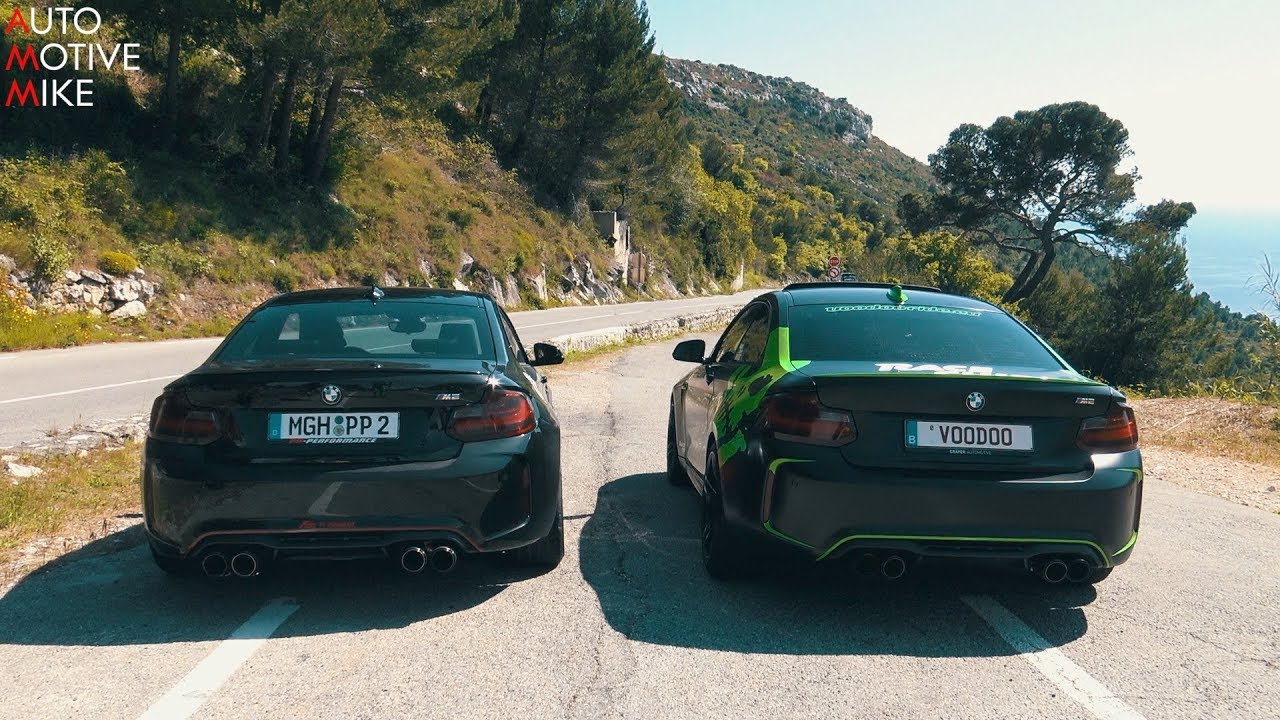 450HP BMW M2 F87 w/ Titanium Decatted Akrapovic Exhaust! DRAG RACE ...