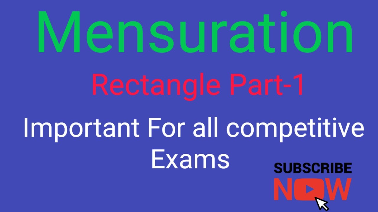 Mensuration Part 1 Youtube