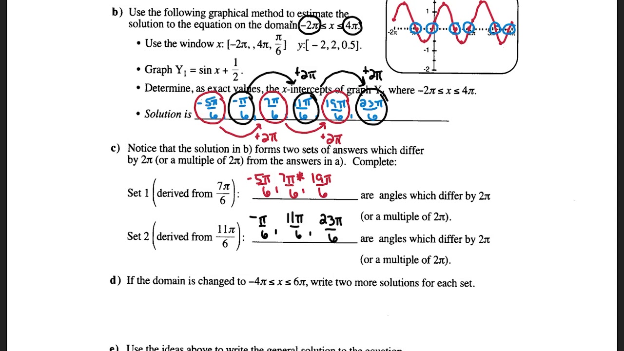 Math 30-1 Lesson #1 Solving First Degree Trigonometric Equations - YouTube