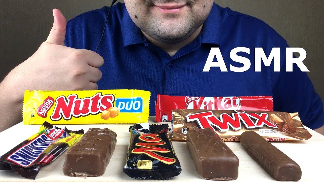 DESSERT CHOCOLATE BARS (ASMR Crispy & Chewing Eating Sounds) NO TALKING ...