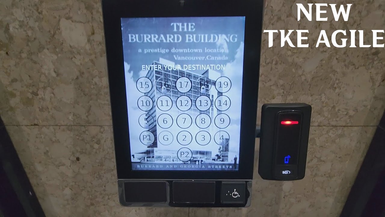 NEW!! TKE AGILE Destination Dispatch Traction Elevators at The Burrard ...