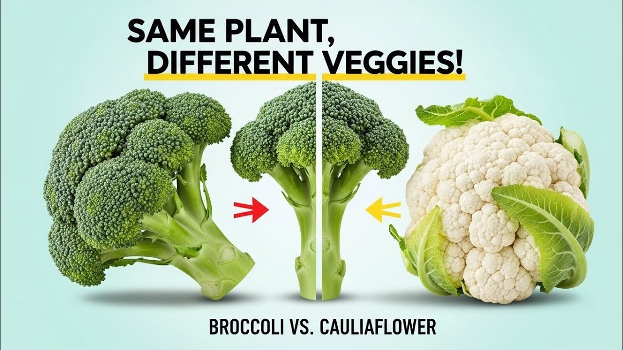 Broccoli vs. Cauliflower: Same Plant, Different Veggies! - YouTube