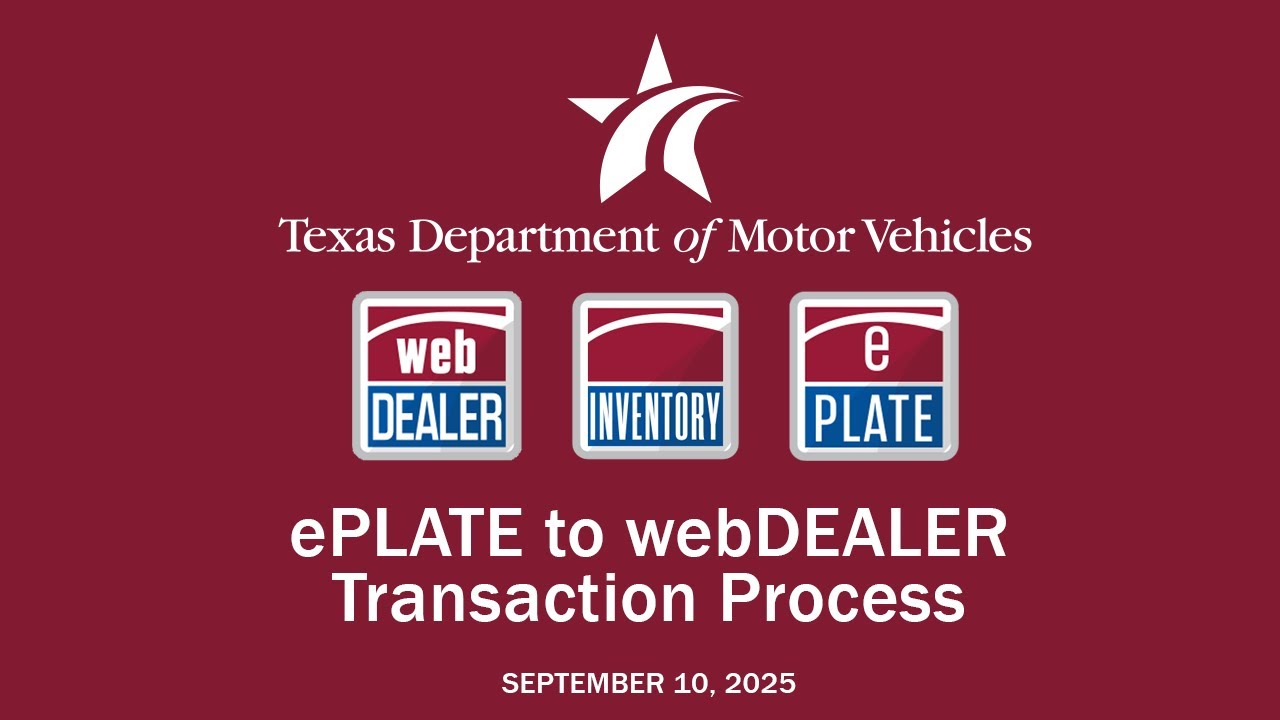The ePLATE to webDEALER Transaction Process - YouTube