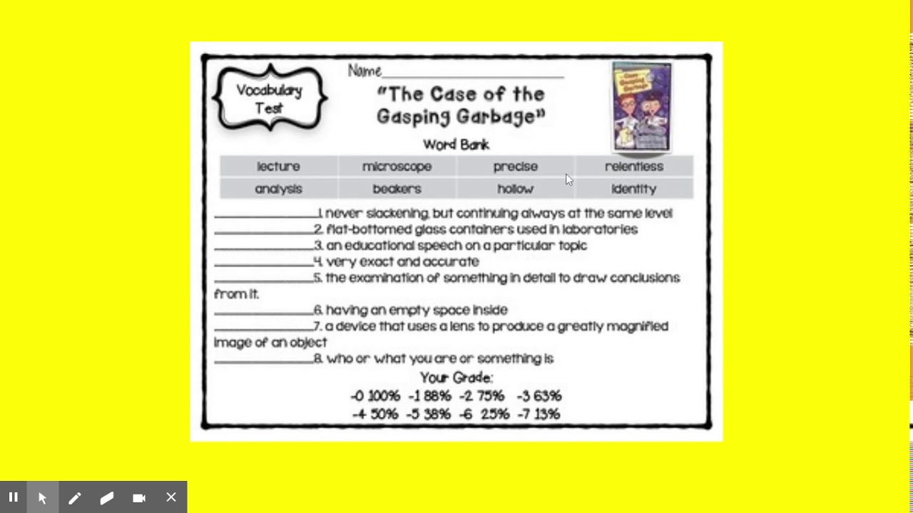 The Case of the Gasping Garbage Vocab Lesson 3 - YouTube