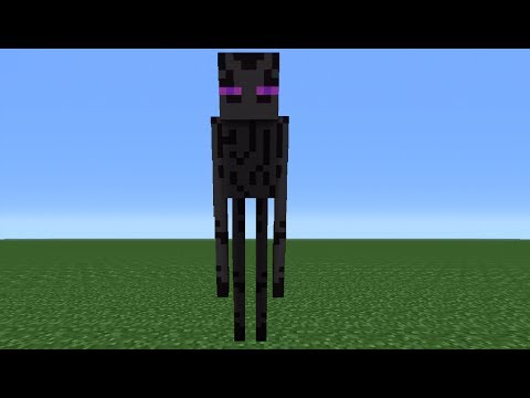 Minecraft Tutorial: How To Make An Enderman Statue