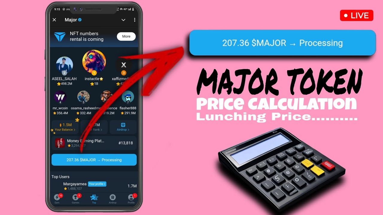 $MAJOR PRICE CALCULATION || GIVEAWAY 5K MAJOR TOKEN || MAJOR TOKEN ...