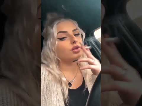 Smoking Beautiful Girl ASMR, BLOND GIRL ..