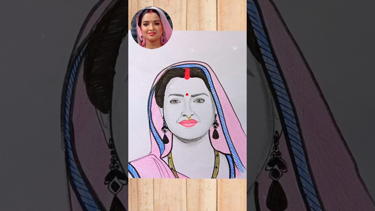 Bhojpuri actress marker sketch ♥️#drawing#art#shorts - YouTube