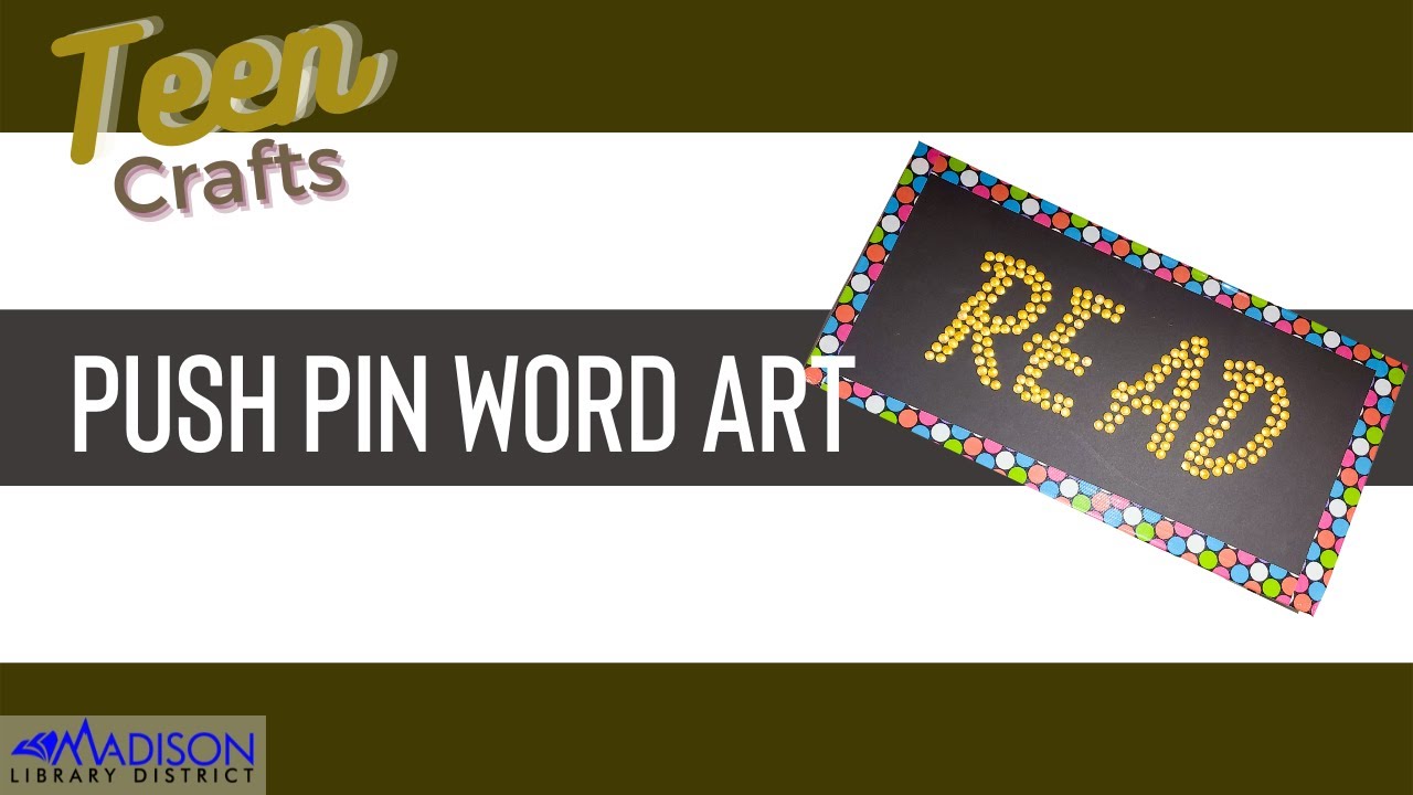 Push Pin Word Art - YouTube