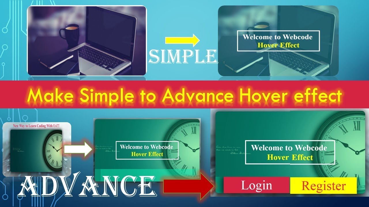 Make Advance hover effect For our website in #hindi #webcode #part2 - YouTube
