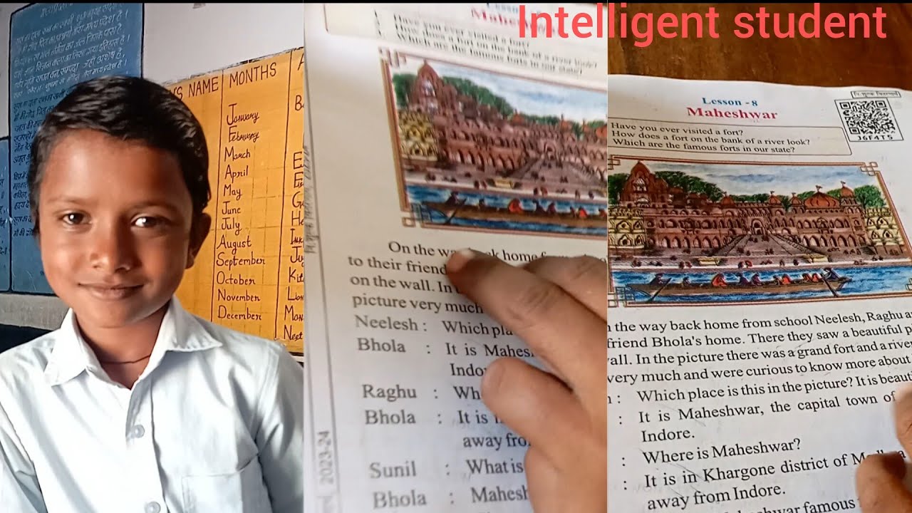 Govt.school student reading english book! - YouTube