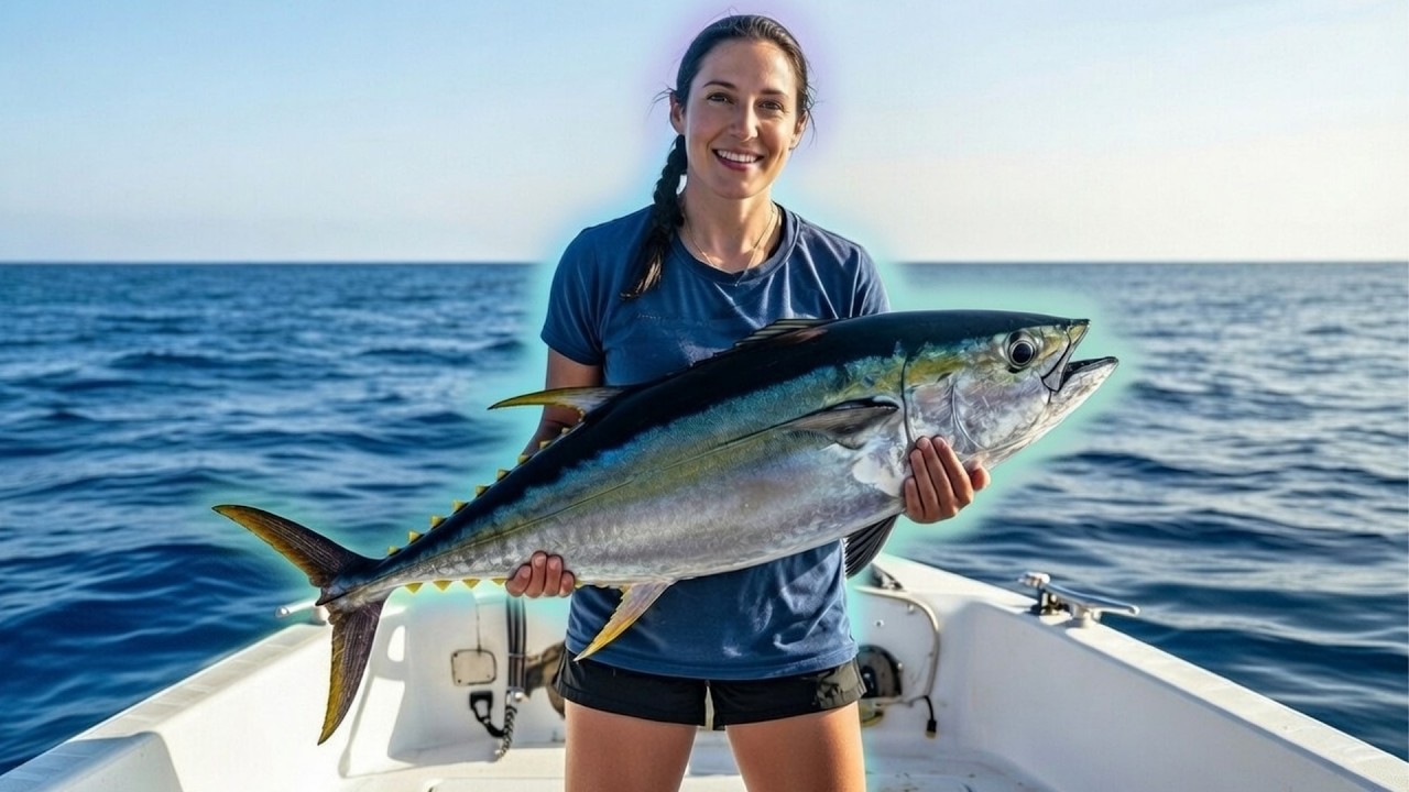 SO HEAVY! I Couldn't Lift This 100lb Yellowfin Tuna Off The Deck - YouTube
