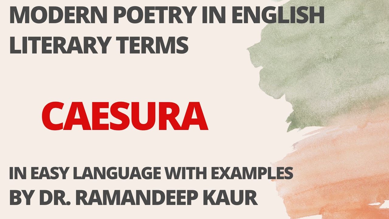Literary Term #Caesura #What is Caesura? #Caesura examples #BA1SEM2 # ...