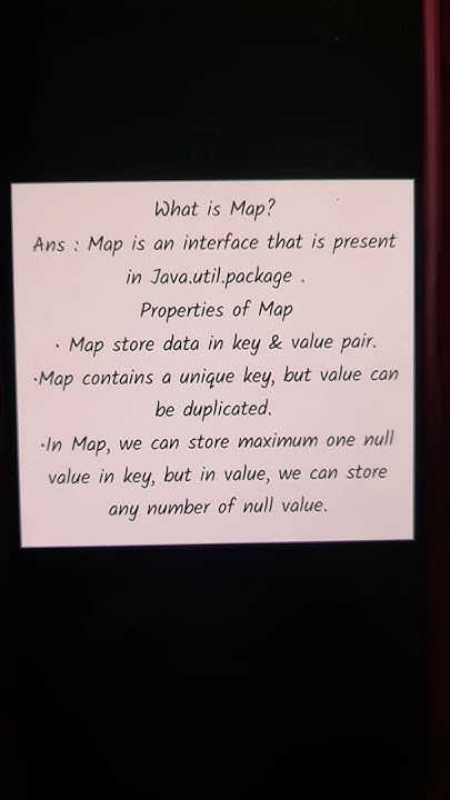 What is Map ? #javainterviewquestions #java - YouTube