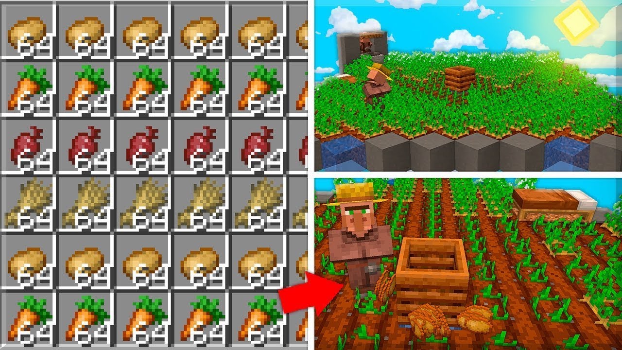 FARM AUTOMATIZADA DE ALIMENTOS COM VILLAGER NO MINECRAFT MELHOR FARM ...