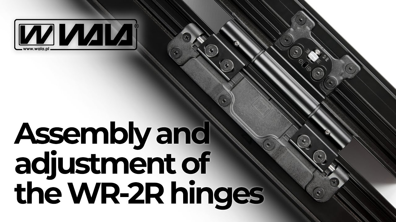WALA hinges - assembly and adjustment of the WR-2R roller hinges - YouTube