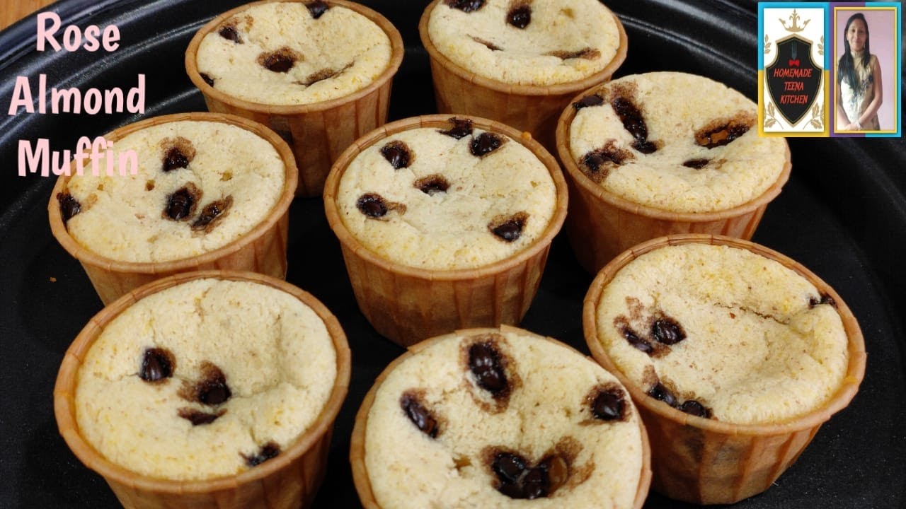 Rose Almond Muffins recipe/How to make muffins recipe/Muffins recipe ...