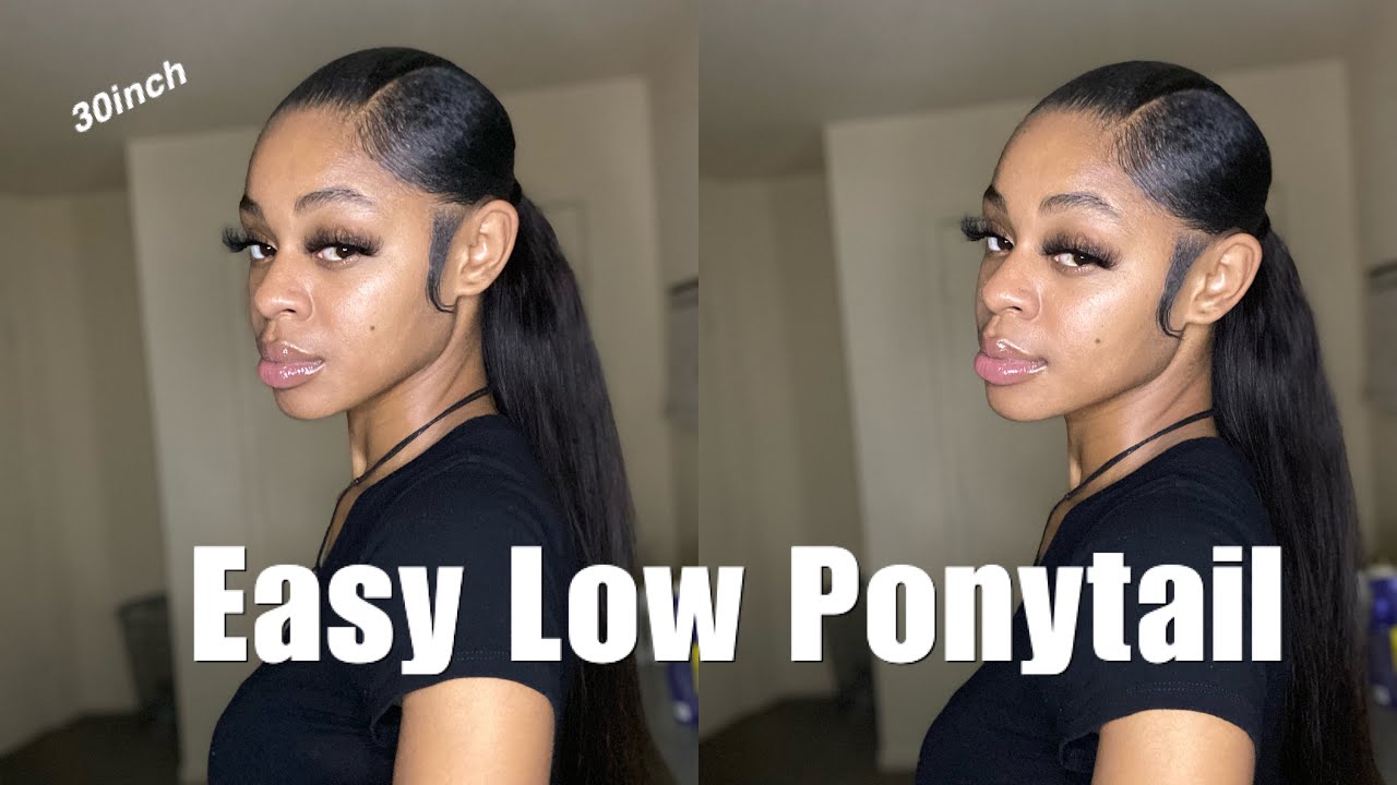 Watch Me Style This Easy Low Ponytail - YouTube