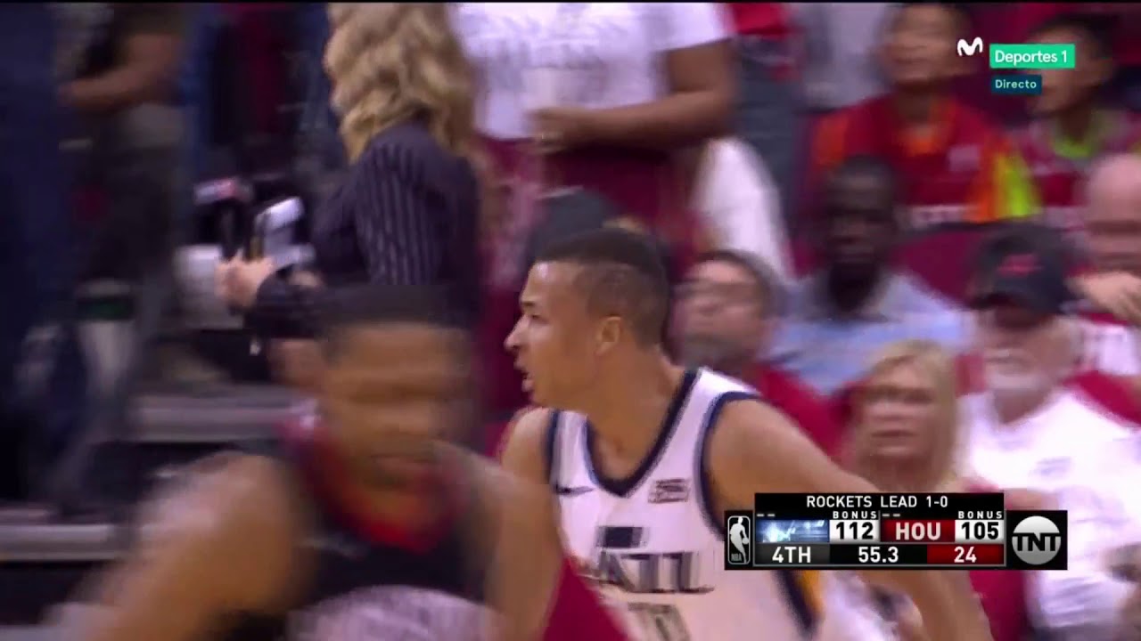 Change of pace dribble dunk Dante Exum vs Rockets - YouTube