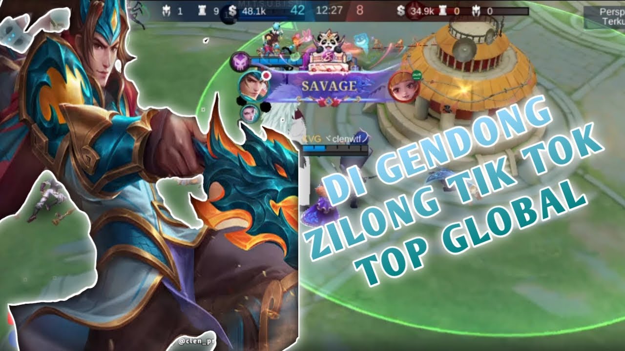 DI GENDONG ZILONG TIK TOK TOP GLOBAL 2025 || MAENYA NGERI MANIAC SAVAGE - YouTube